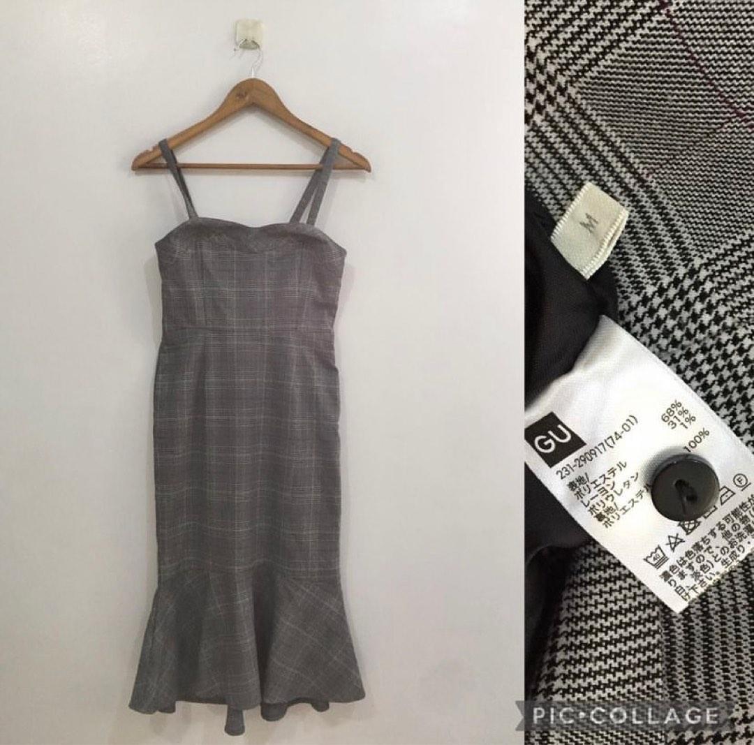 GU check dress, Women's Fashion, Dresses & Sets, Dresses on Carousell