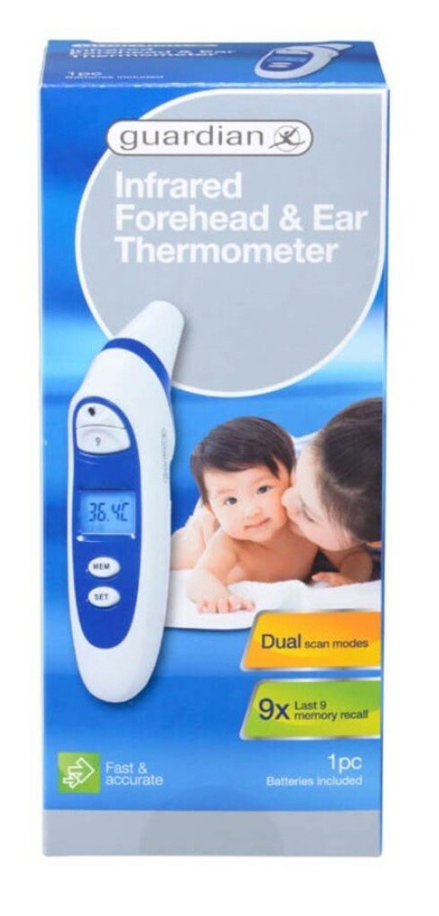 Guardian Infrared Forehead & Ear Thermometer, Health & Nutrition ...