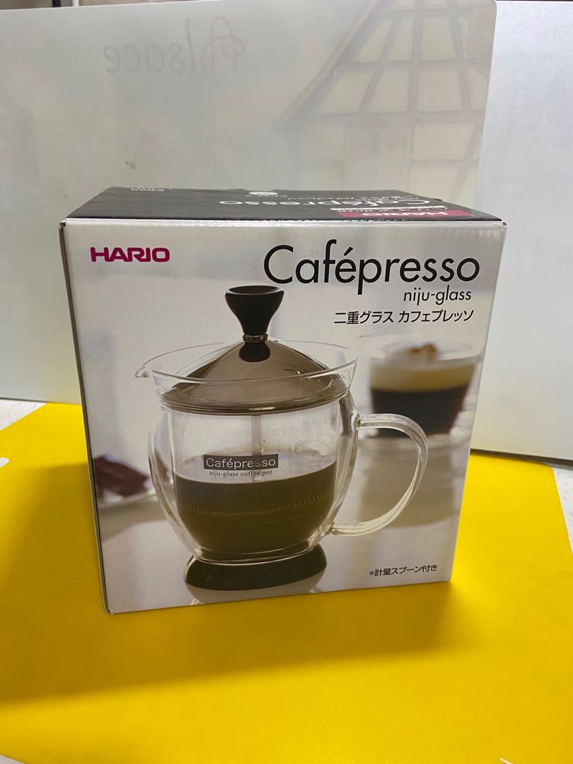 絕版Hario Niju-glass CafePresso CPW-2SV coffee double glass French Press 雙玻璃保温法式濾壓壺 咖啡壺 茶壼 made in ...