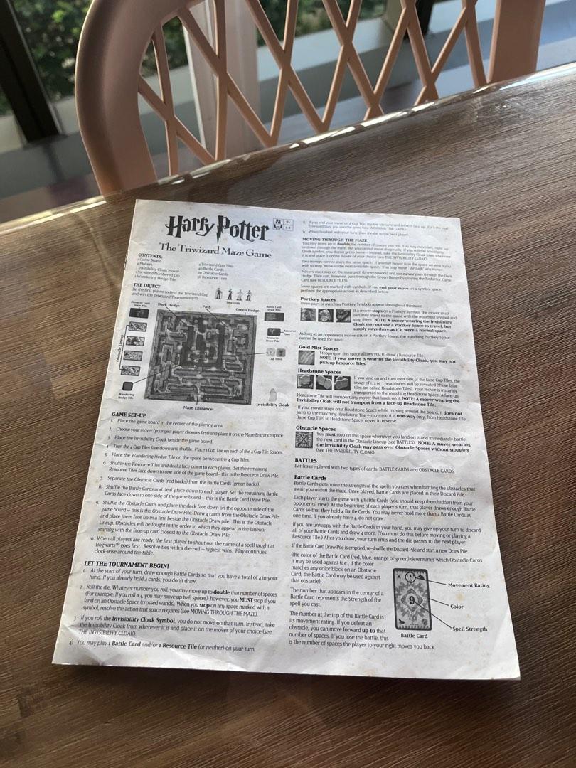 Harry Potter Triwizard Maze board game, Hobbies & Toys, Toys & Games on ...