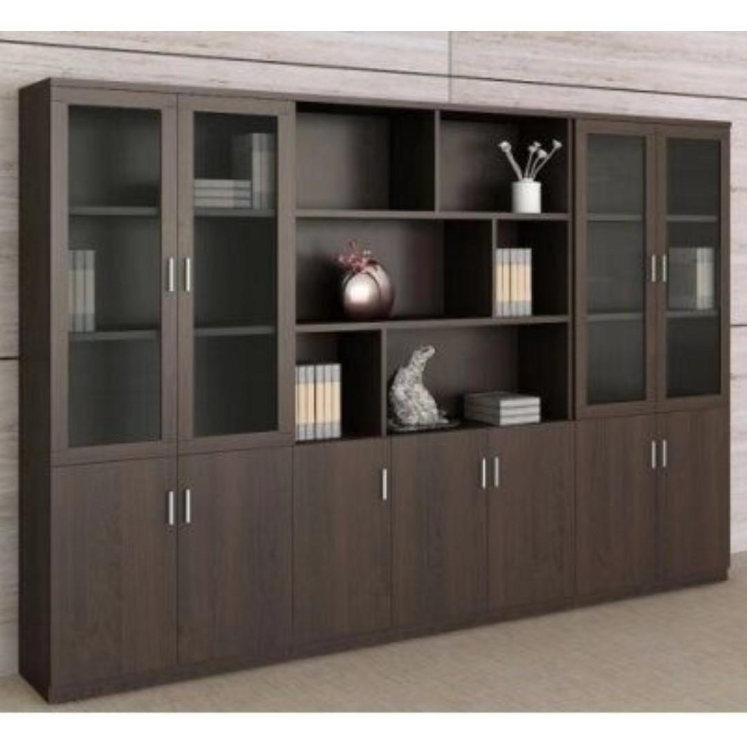 HC 004 Full Height Office Cabinet w Glass Door, Furniture & Home Living ...