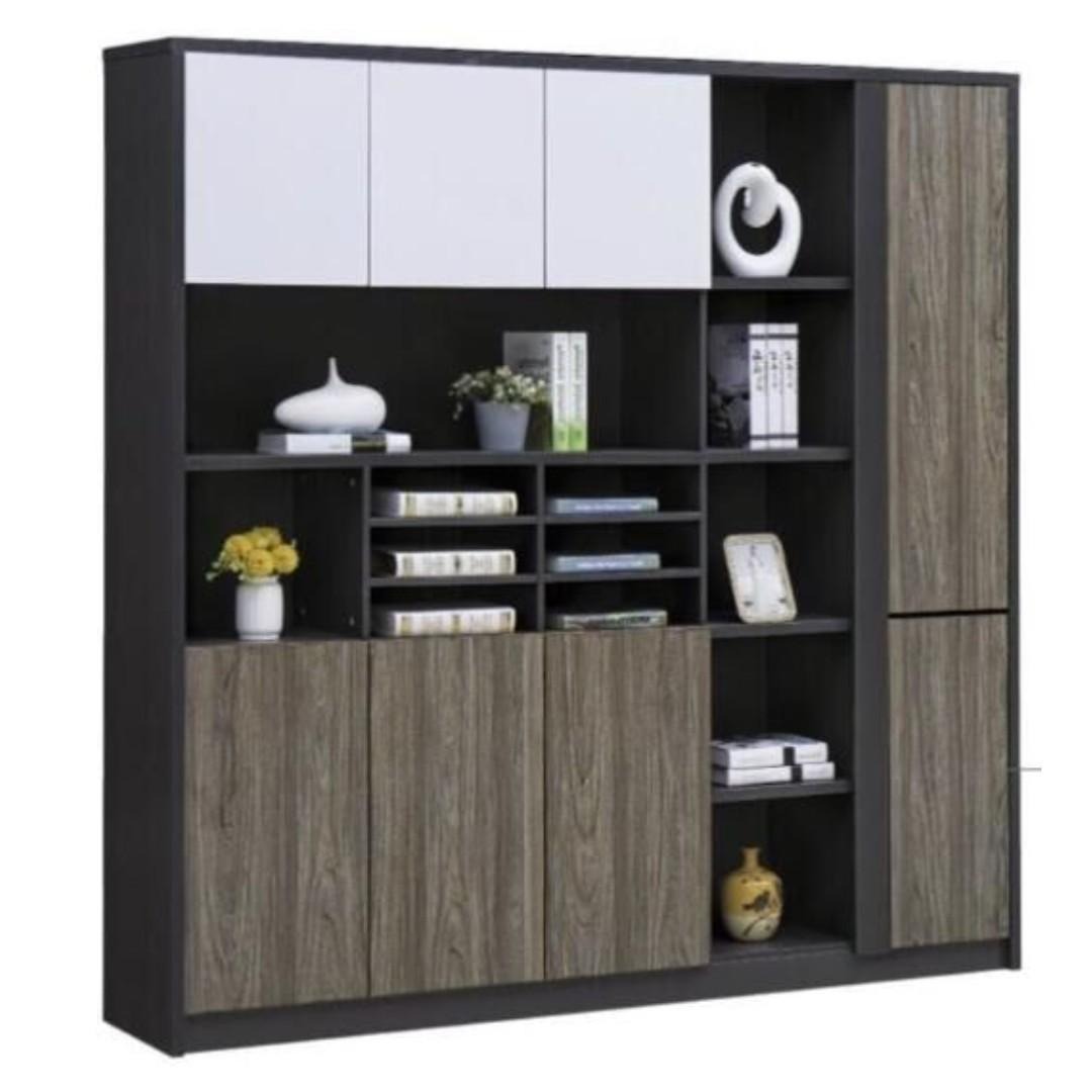 HC 006 Full Height Office Cabinet w Glass Door, Furniture & Home Living ...