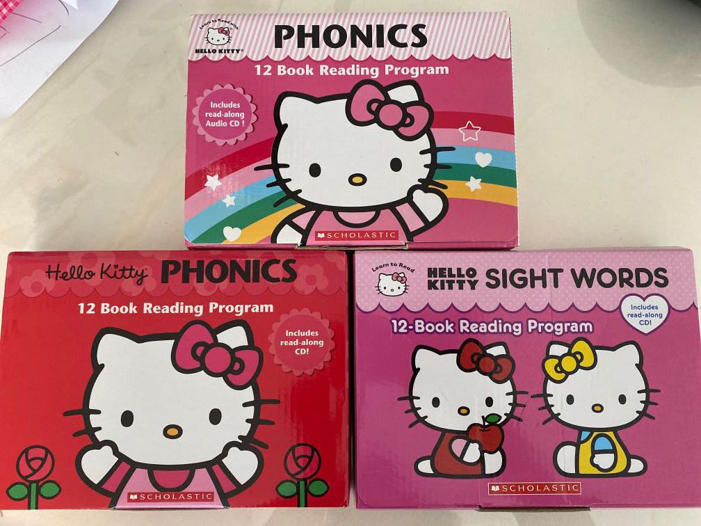 Hello Kitty 12 book reading program (phonics, sight words) with CD, 興趣及 ...