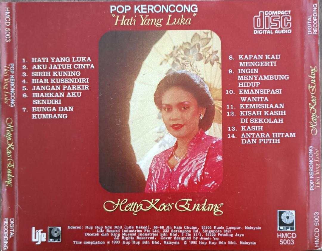 Hetty Koes Endang POP KERONCONG "HATI YANG LUKA" CDR, Hobbies & Toys, Music & Media, CDs & DVDs ...