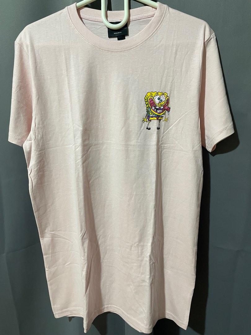 H&m x spongebob shirt with backprint, Men's Fashion, Tops & Sets ...