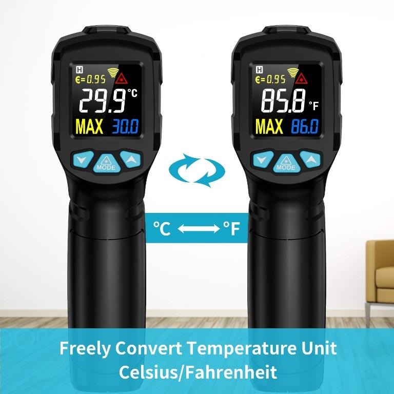 Infrared Thermometer Temperature Gun MESTEK Non-Contact Laser Digital ...