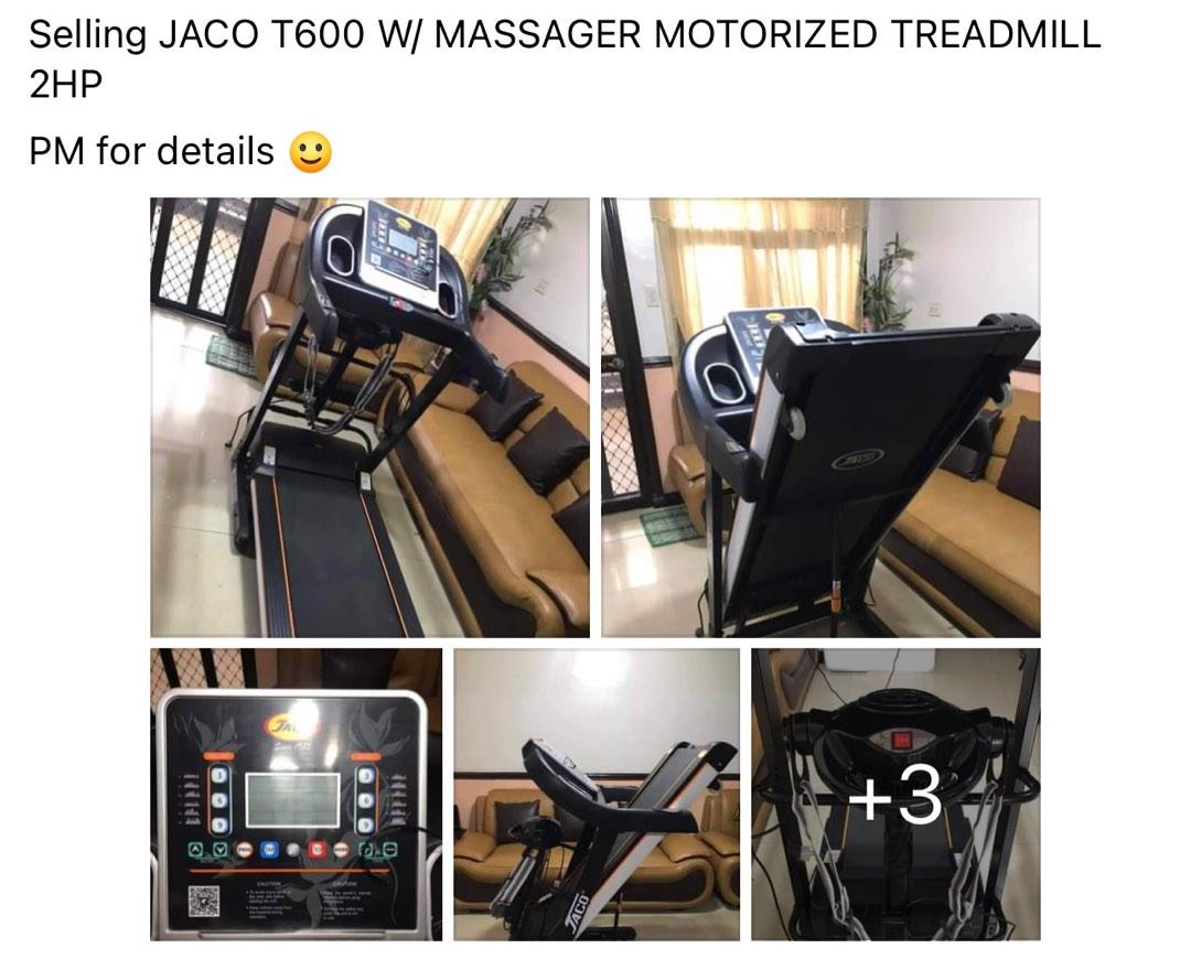 JACO T600 W/ MASSAGER MOTORIZED TREADMILL 2hp, Sports Equipment ...