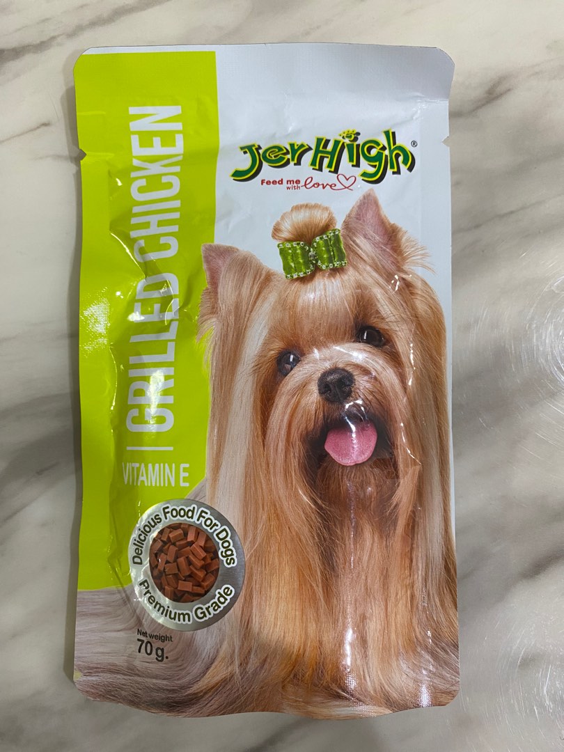 Jer high grilled chicken dog food, Pet Supplies, Pet Food on Carousell