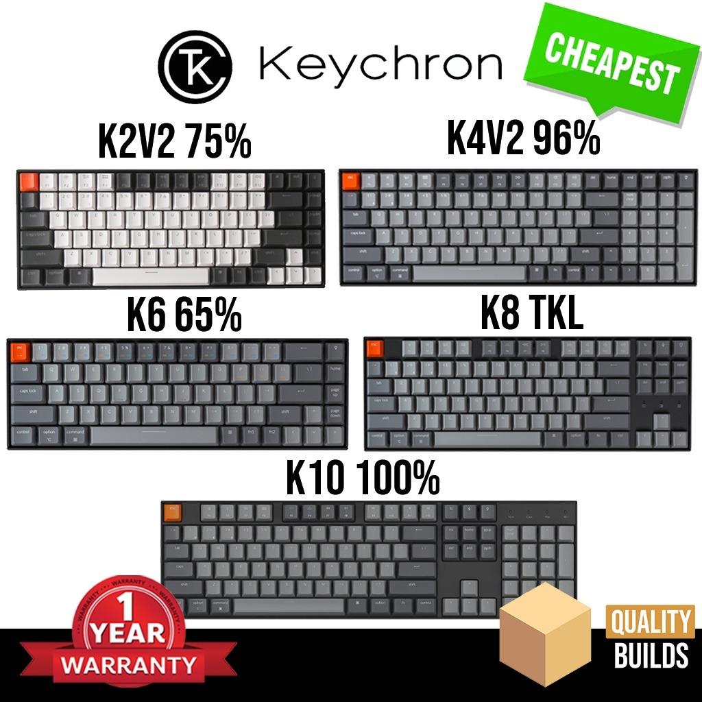 Keychron K2/K4/K6/K8/K8 Pro/K10 RGB Gateron Optical Hotswap Aluminum ...