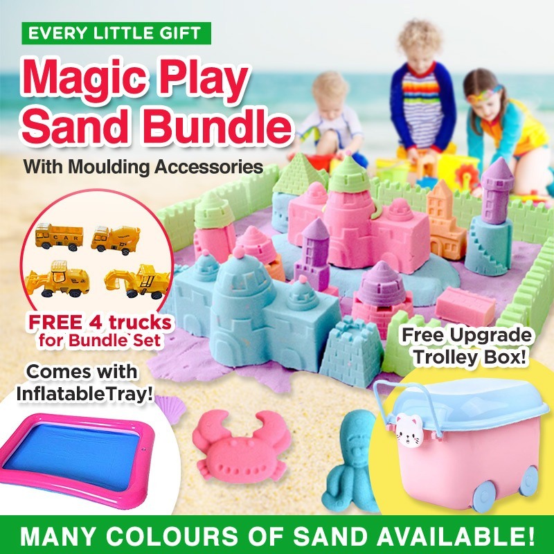 Kinetic Play Sand 2KG Bundle Set Colorful Play sand/moving sand /magic ...