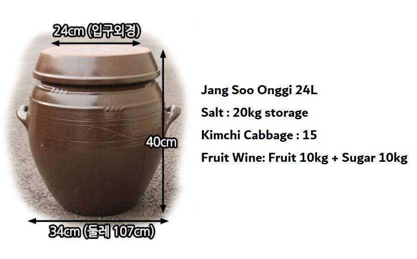 Korea Traditional Onggi 3L,7L,12L,24L | Jar for Rice Wine, Kimchi, Miso ...