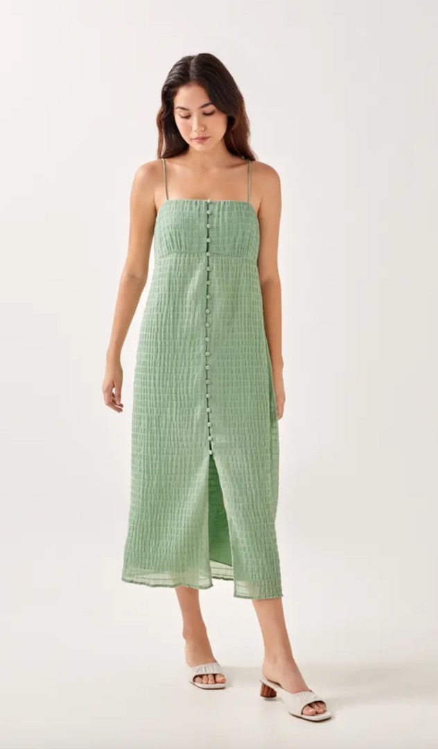 Leilah Textured Column Maxi Dress, Women's Fashion, Dresses & Sets ...