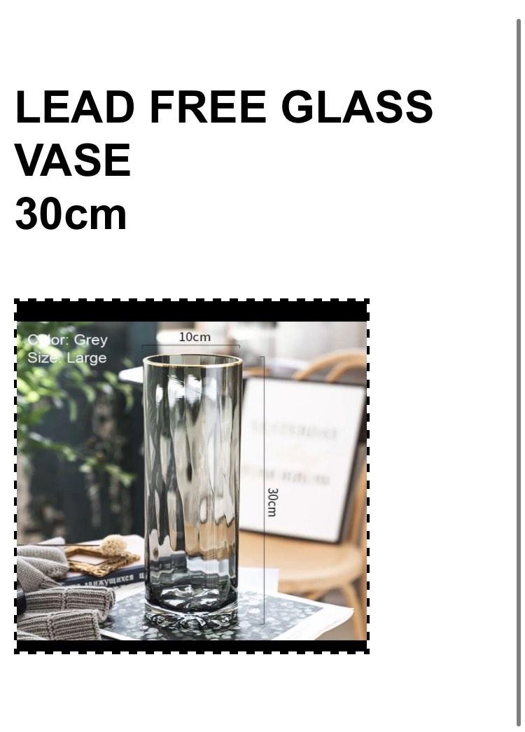 LUXURY MODERN GLASS VASE, Furniture & Home Living, Home Decor, Vases ...