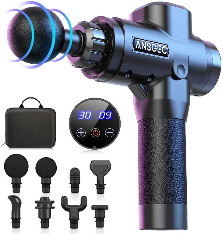 Massage Gun Deep Tissue, ANSGEC 30 Speeds Powerful Percussion Massager ...