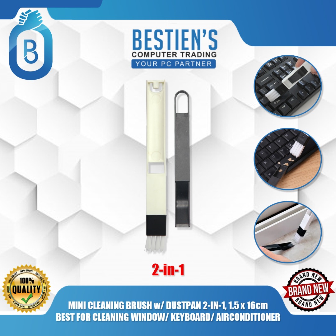 MINI CLEANING BRUSH w/ DUSTPAN 2-IN-1, 1.5x16cm, BEST FOR CLEANING ...