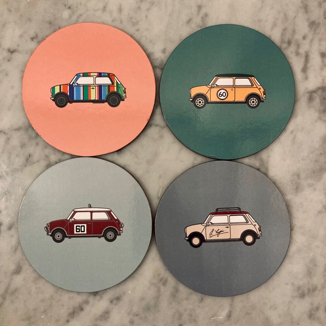 MINI Cooper 60th Anniversary Design Coasters, Car Accessories ...