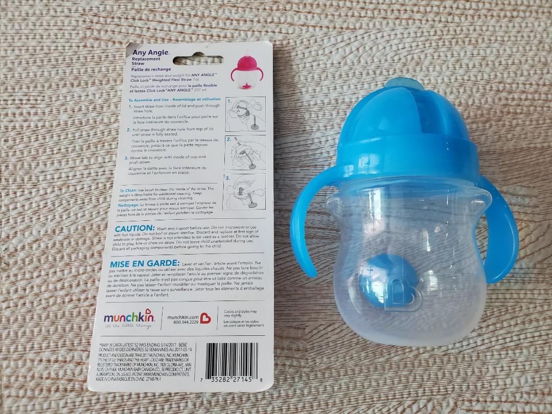 Munchkin weighted straw bottle, Babies & Kids, Nursing & Feeding ...