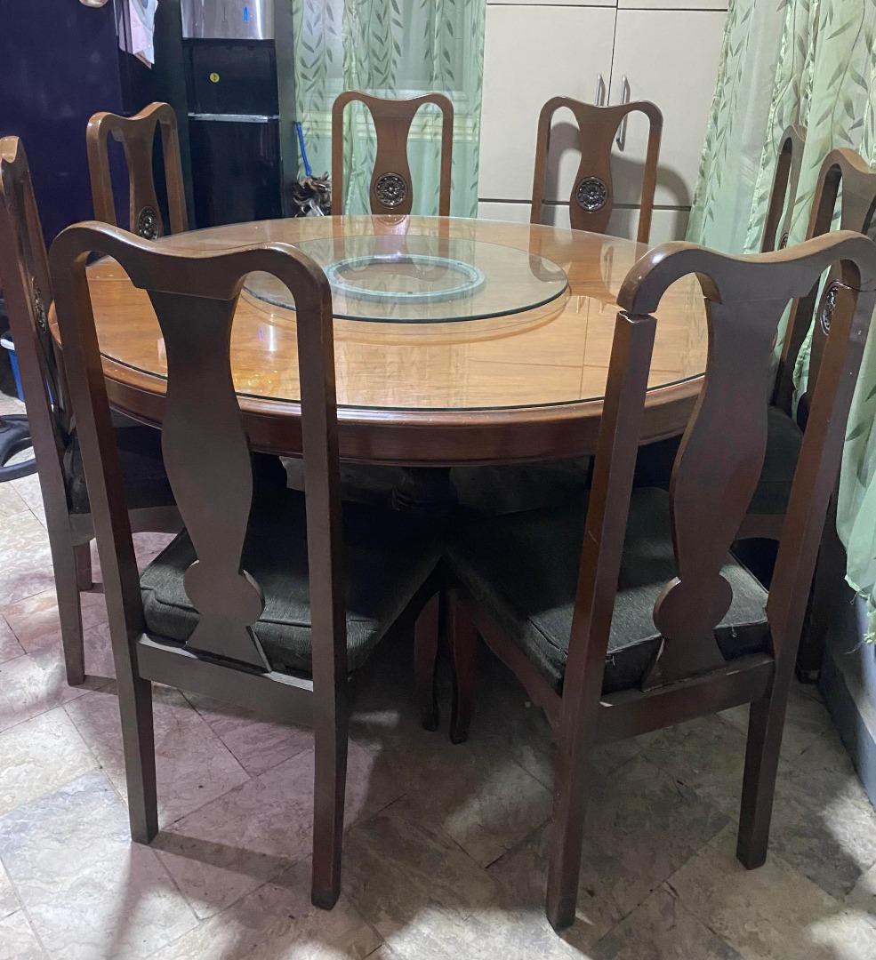 Narra Antique 8-seater Dining Table Set, Furniture & Home Living ...