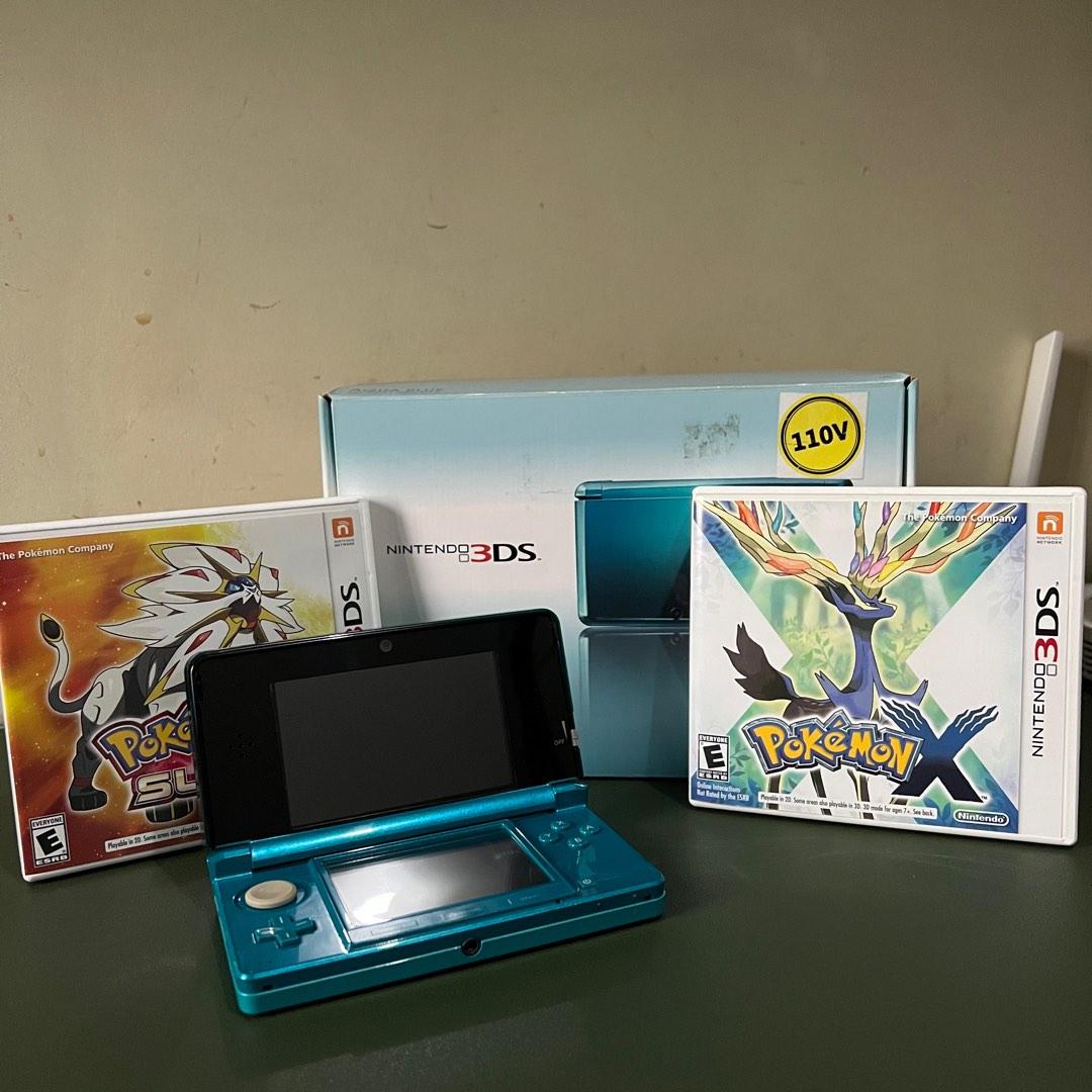 Nintendo 3DS - Aqua Blue with Pokemon X and Sun Games, Video Gaming ...