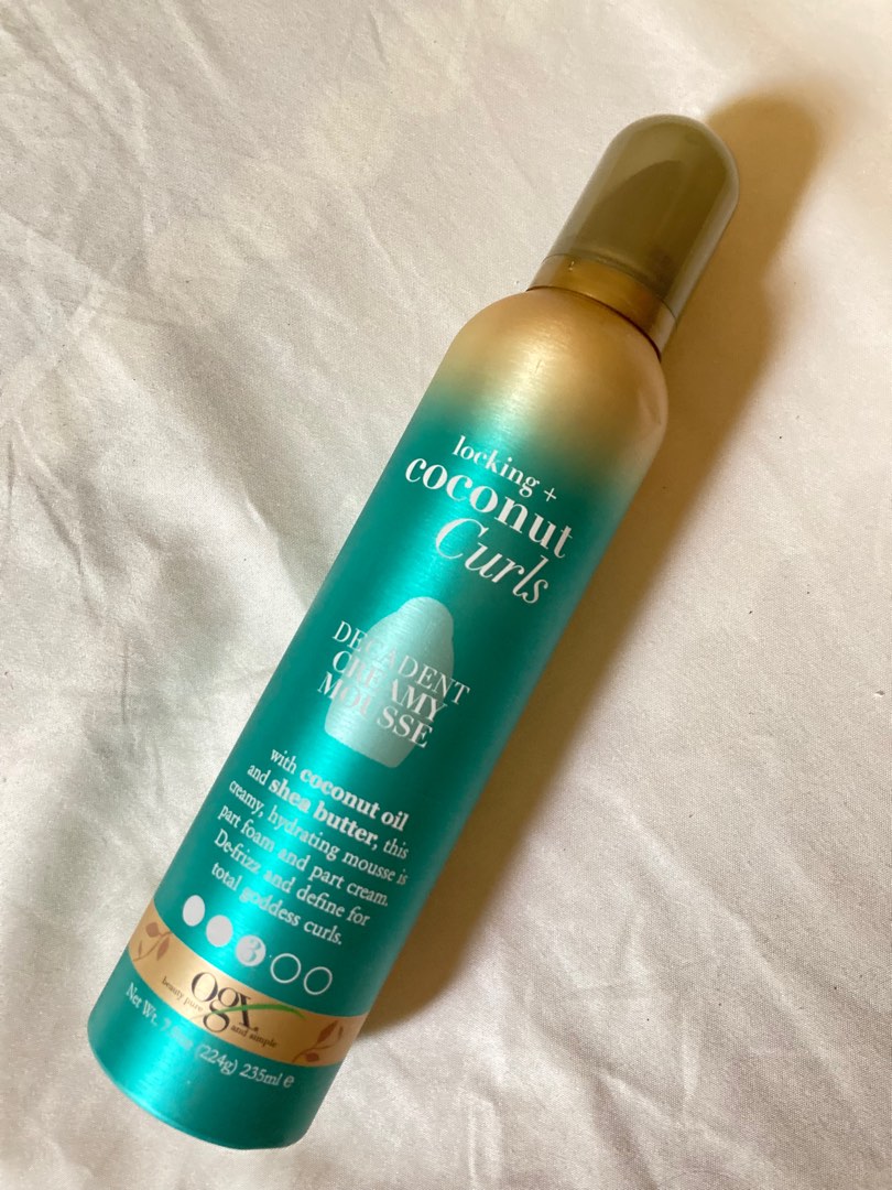 Ogx Locking + Coconut Curls Decadent Creamy Mousse, Beauty & Personal ...