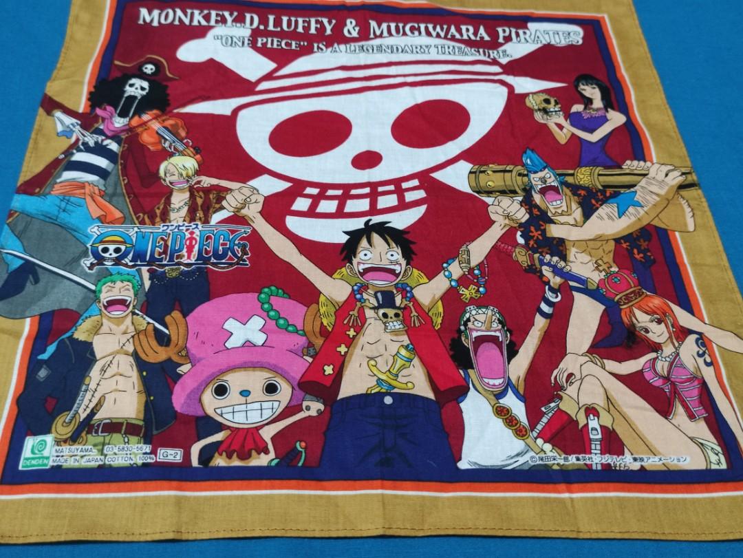 One Piece Luffy & Mugiwara Pirates Anime Handkerchief, Hobbies & Toys ...