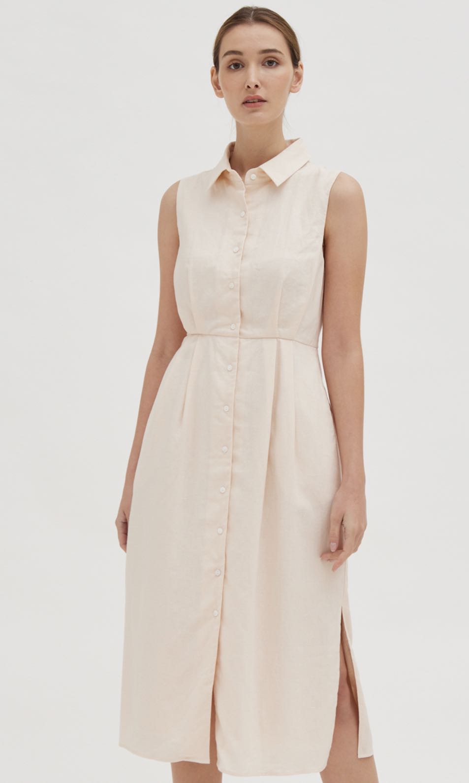 OSN Pleated Linen dress, Women's Fashion, Dresses & Sets, Dresses on ...