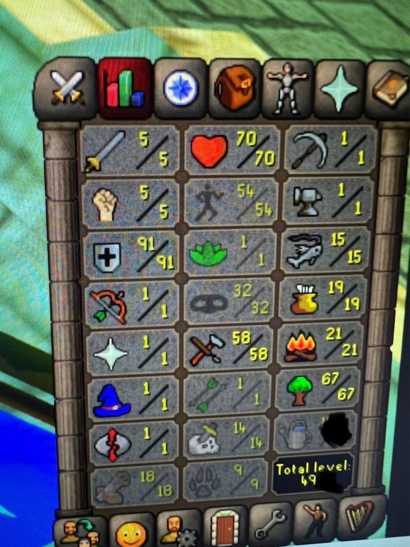 Osrs runescape 91 pure defence tank account, Video Gaming, Gaming ...