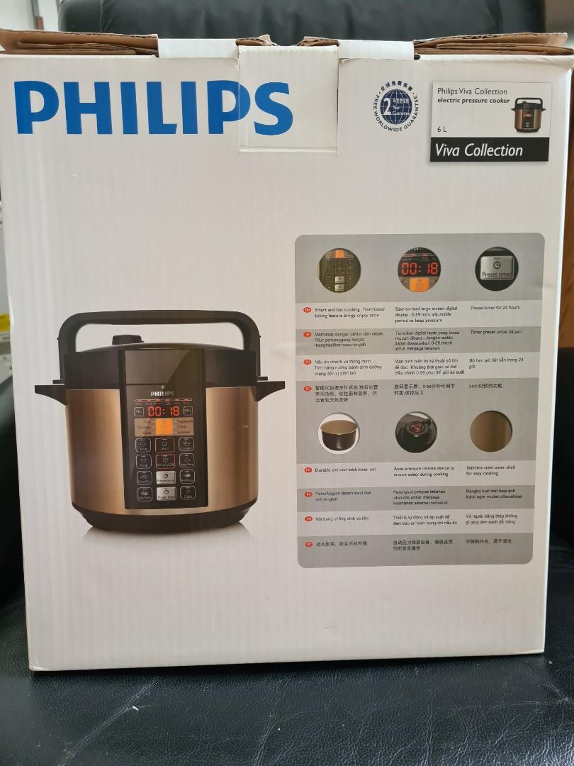 PHILIPS Viva Collection Electric Pressure Cooker (6L), TV & Home ...