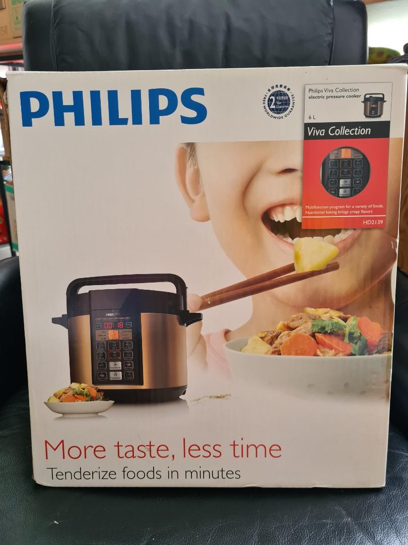 PHILIPS Viva Collection Electric Pressure Cooker (6L), TV & Home ...