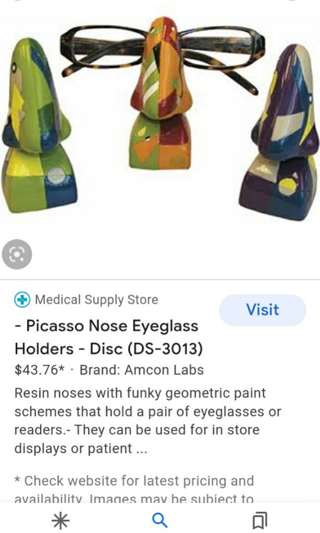 Picasso Nose Eyeglass holder, Women's Fashion, Jewelry & Organizers ...