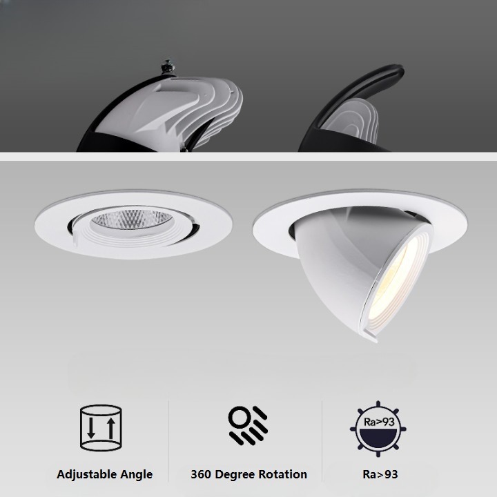 PLH Recessed Cob Trunk Light Adjustable Angle with 360 Degree Rotation ...