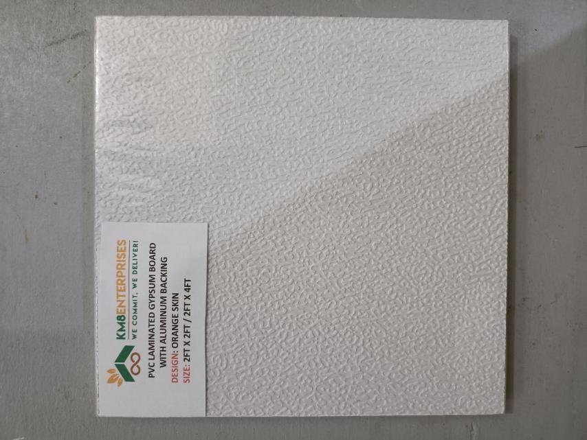 PVC LAMINATED GYPSUM BOARD ORANGE SKIN, LEMON SKIN, PLAIN, Commercial ...