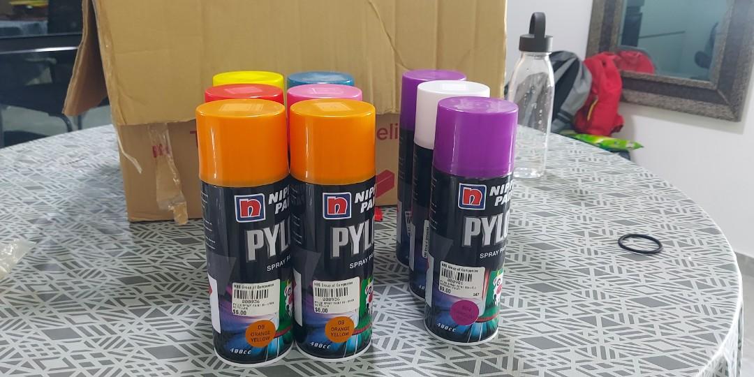 Pylox spray paint - mixed colors, Hobbies & Toys, Stationery & Craft ...