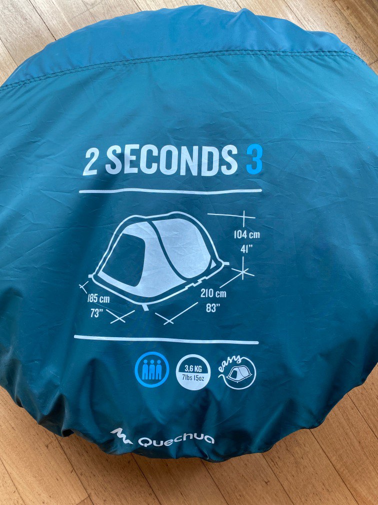 Quechua 2 seconds 3, only used indoors, Sports Equipment, Hiking ...