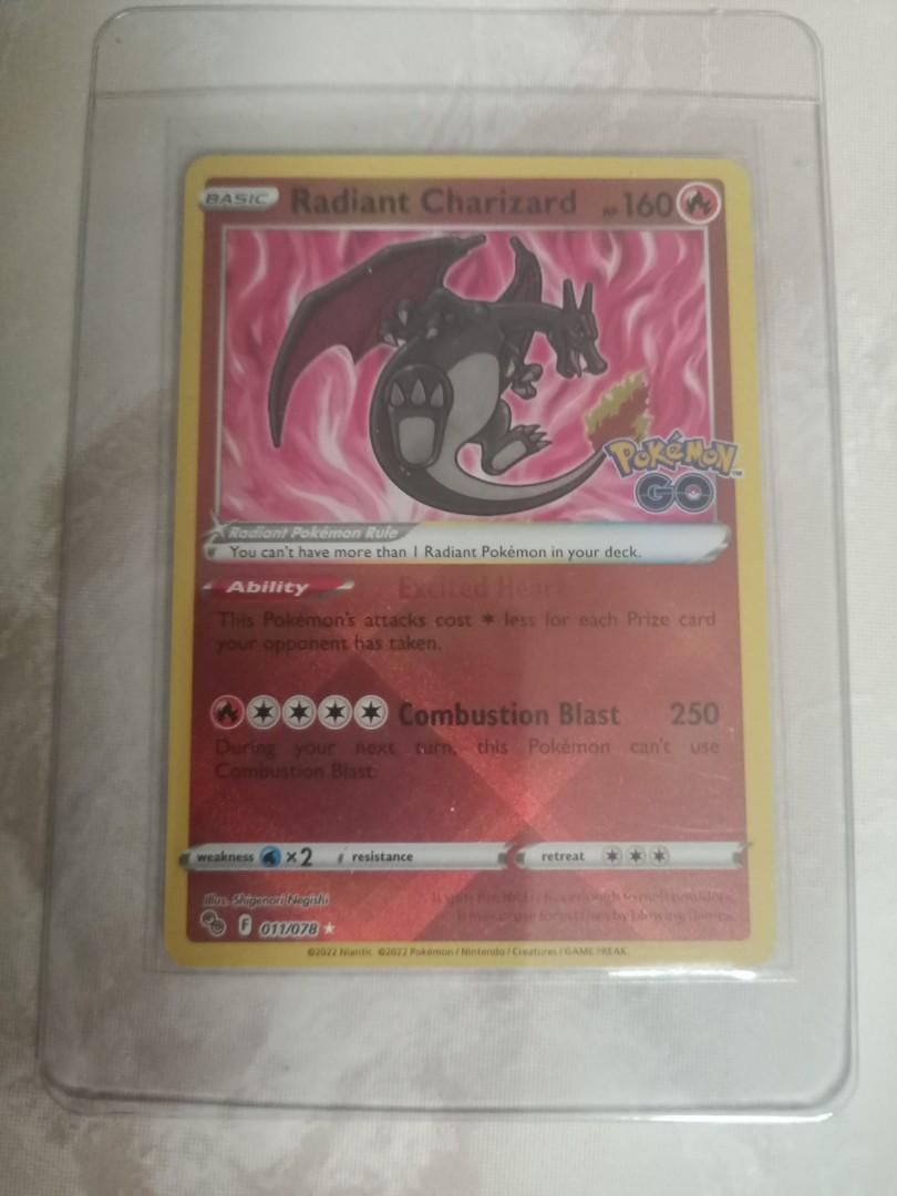 Radiant Charizard Pokemon Go TCG, Hobbies & Toys, Toys & Games on Carousell