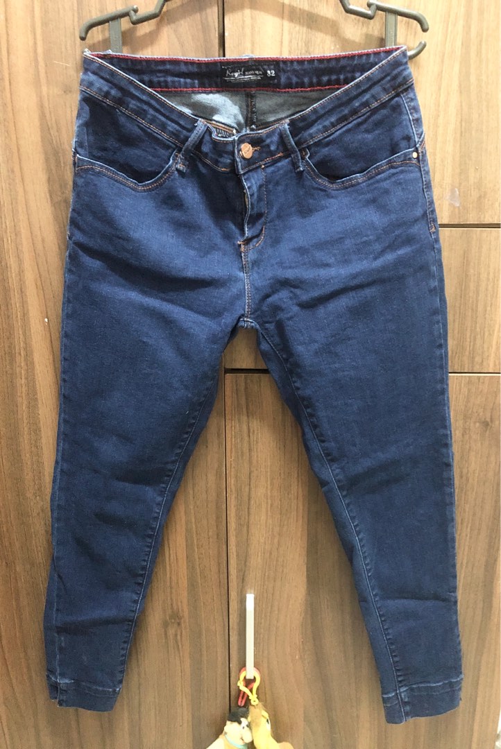 Red Girl Denim Pants Womens Fashion Bottoms Jeans On Carousell