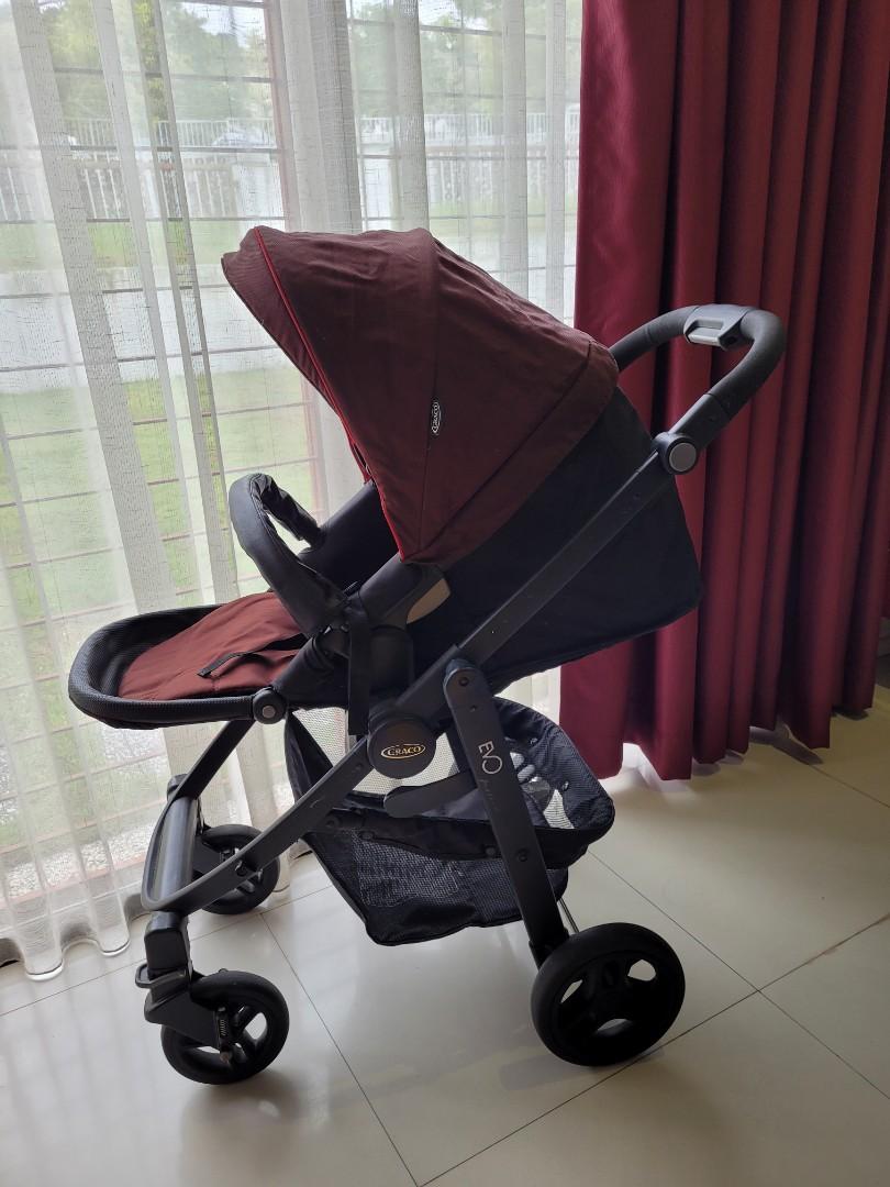 Red Graco Evo Stroller, Babies & Kids, Going Out, Strollers on Carousell