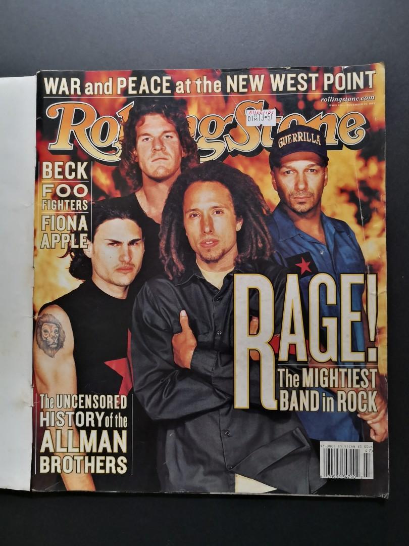 Rolling Stone, Rage Against the Machine, Issue 826 November 25, 1999 ...