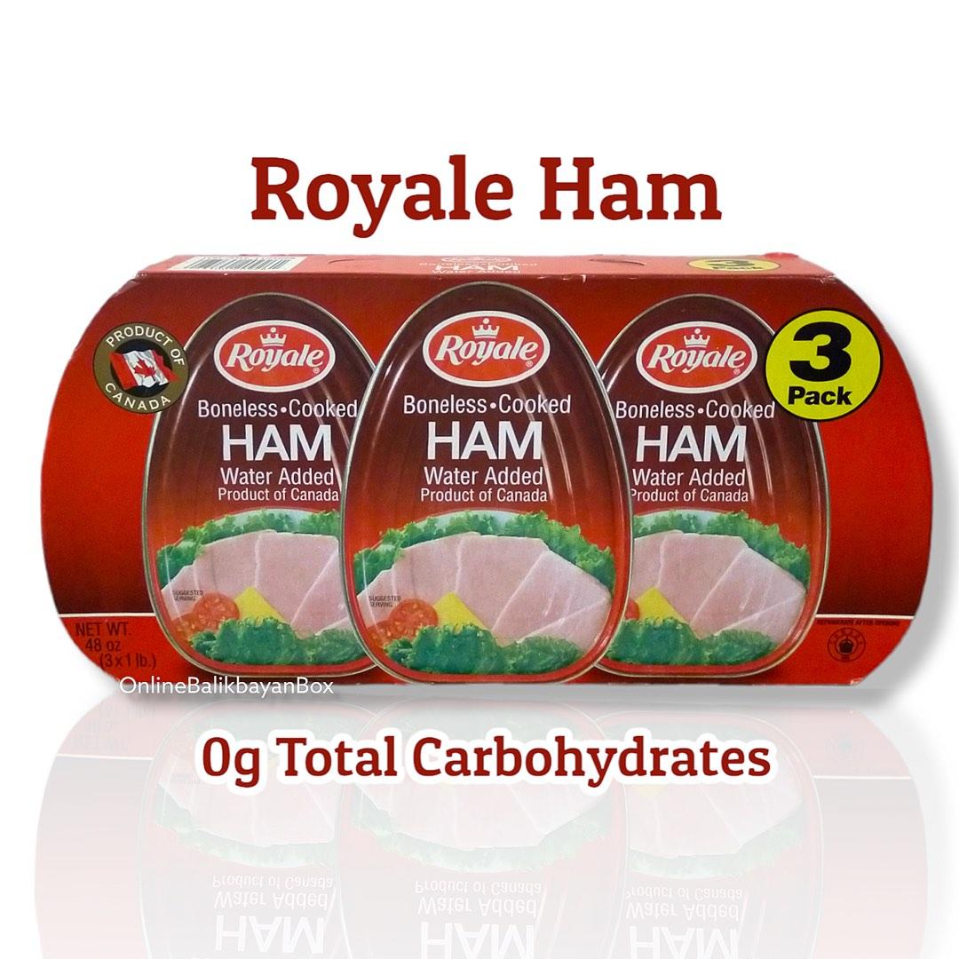 Royale Boneless Cooked Ham Pack of 3, Food & Drinks, Packaged & Instant ...