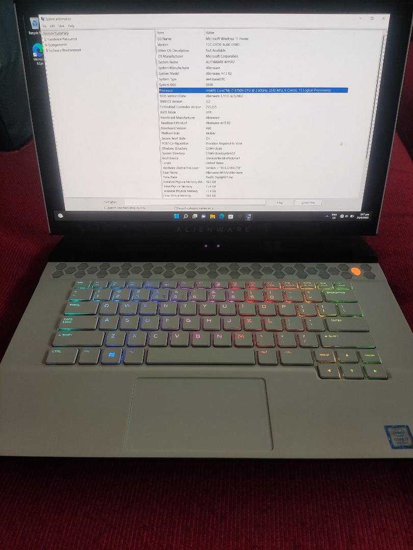 RTX2060 4K resolution powerful Alienware M15R2 Gaming Laptop 512GB SSD ...