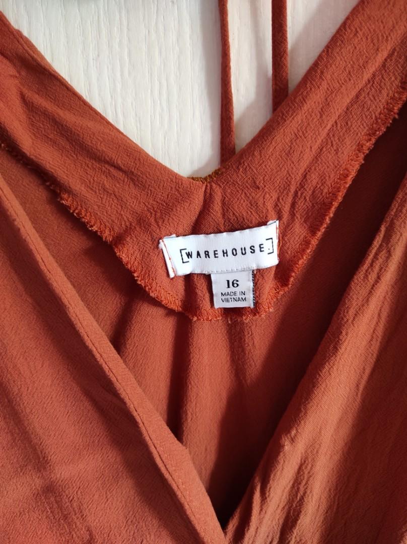 Rust-colored top Warehouse brand, Women's Fashion, Tops, Blouses on ...