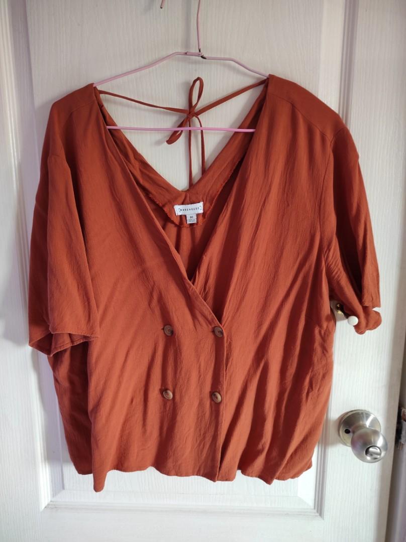 Rust-colored top Warehouse brand, Women's Fashion, Tops, Blouses on ...