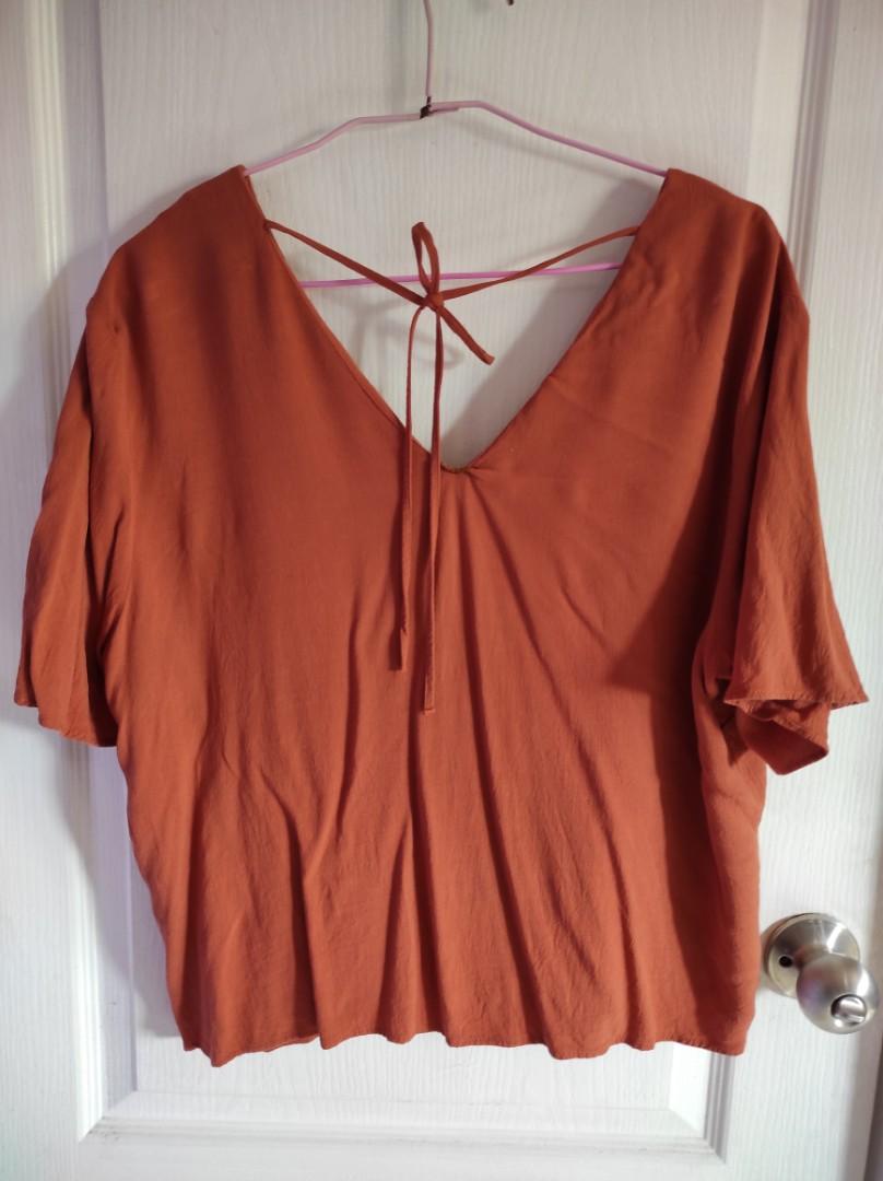Rust-colored top Warehouse brand, Women's Fashion, Tops, Blouses on ...