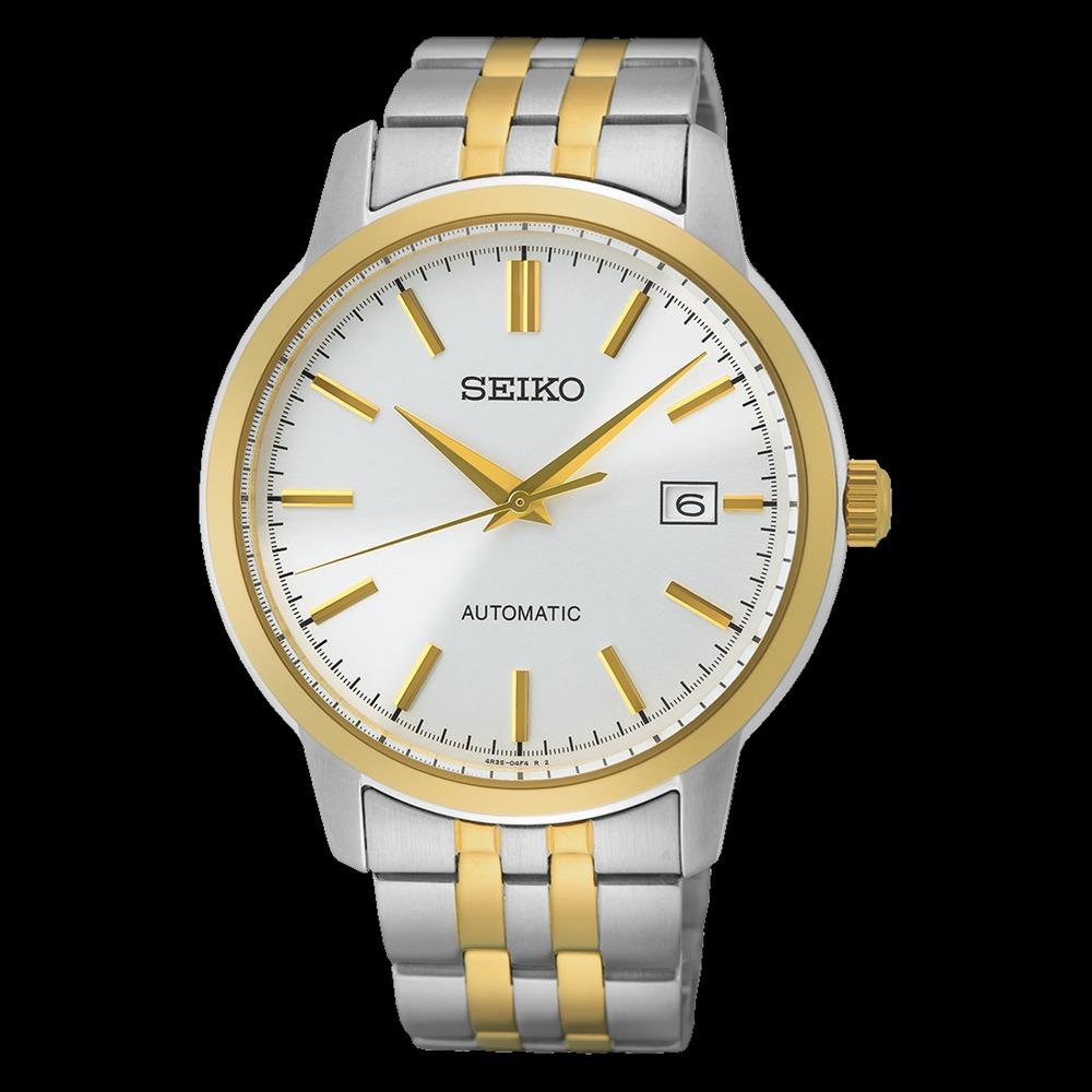 Seiko Two Tone White Dial Stainless Steel Automatic Watch SRPH92 SRPH92K1, Luxury, Watches on ...
