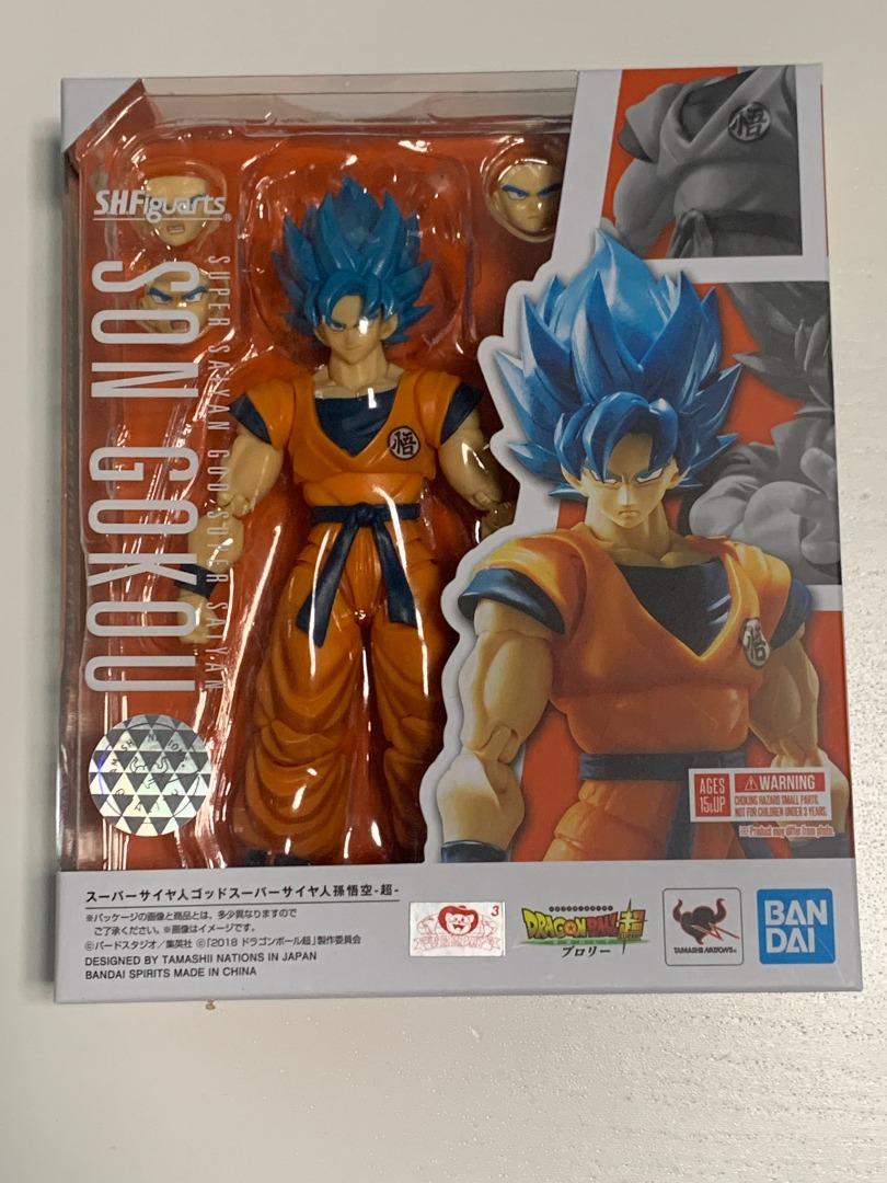SHF SSGSS Super Saiyan God Son Goku 超藍 孫悟空 Dragonball Z 龍珠 figuarts Broly 布洛尼 劇場版, 興趣及遊戲, 玩具 ...