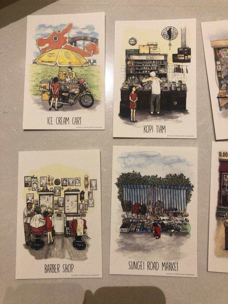 Singapore vendor postcard series, Hobbies & Toys, Stationery & Craft ...