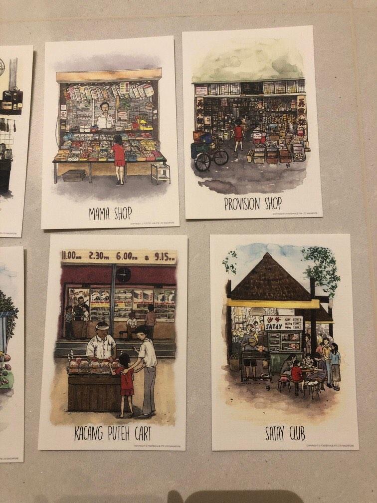 Singapore vendor postcard series, Hobbies & Toys, Stationery & Craft ...