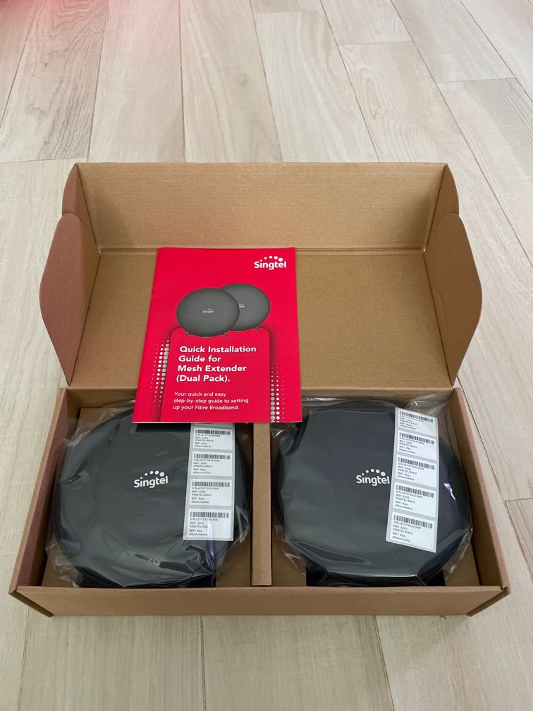 Singtel Wifi Mesh Extender v2 (Dual Pack), Computers & Tech, Office ...