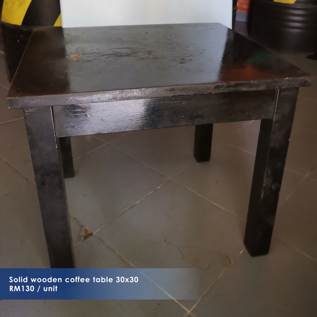 Solid wooden coffee table 30x30, Furniture & Home Living, Furniture ...