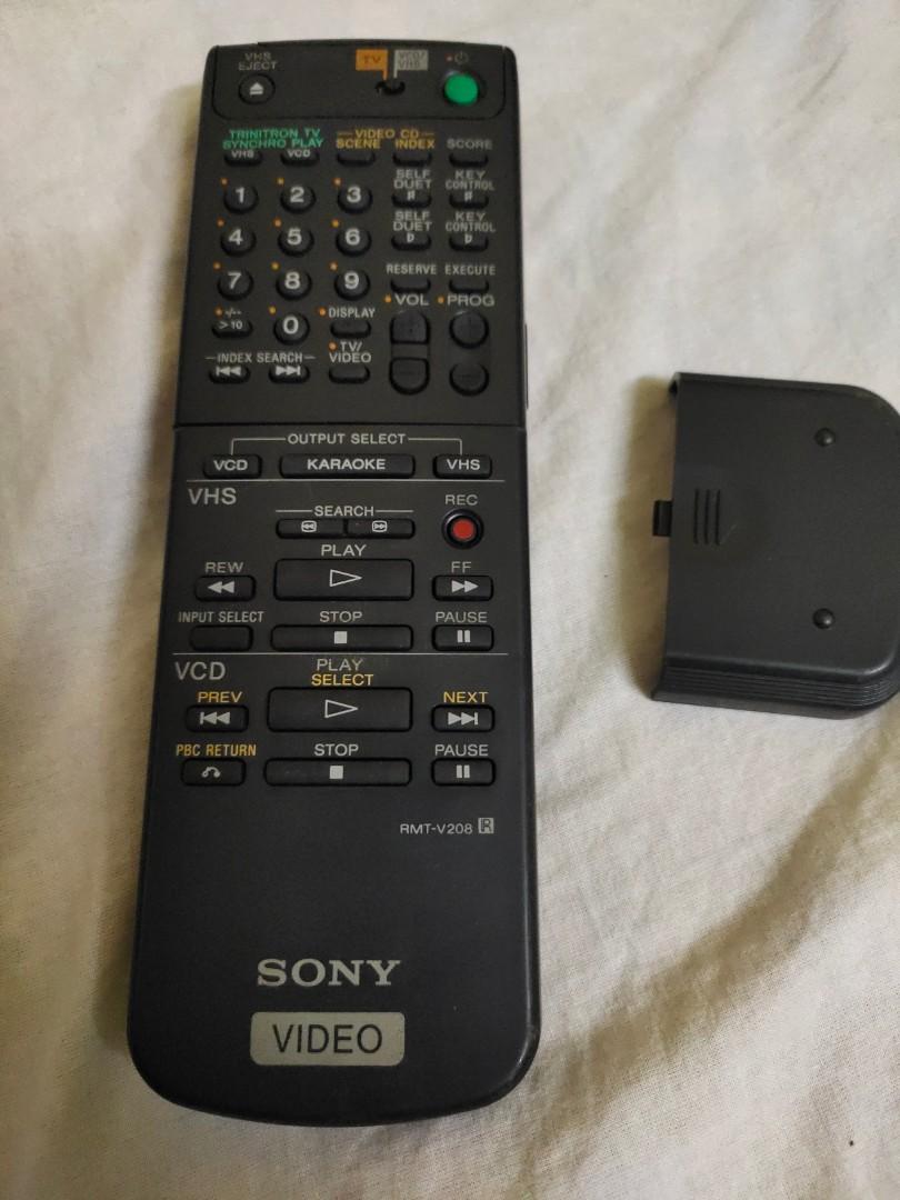 Sony trinitron vhs remote control, TV & Home Appliances, TV ...
